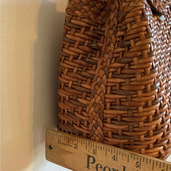 Bags | Vintage Cem Woven Leather Purse | Poshmark
